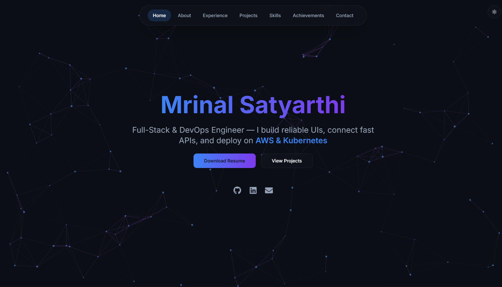 Mrinal Satyarthi | Full-Stack & DevOps Engineer